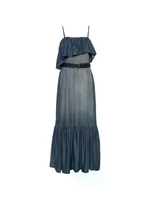Pinko Denim Maxi Dress - Blue