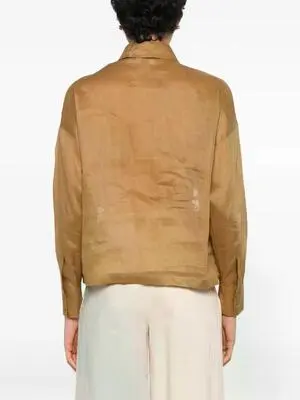 Max Mara Cali Floral-embroidery Shirt - Brown