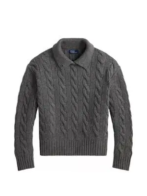 Polo Ralph Lauren Cable-knit Polo-collar Wool Sweater