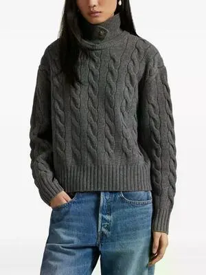 Polo Ralph Lauren Cable-knit Polo-collar Wool Sweater