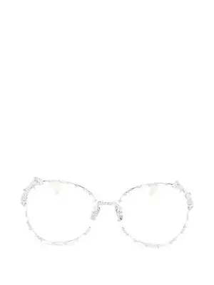 YVMIN Embellished Round-frame Glasses - Silver