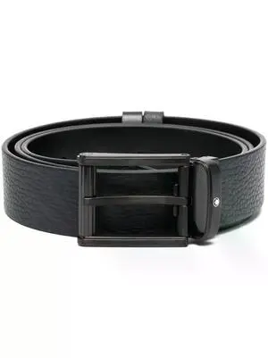 Montblanc Pebble-leather Buckle Belt - Blue