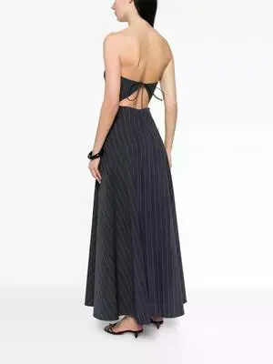ST. AGNI Rouleau Striped Maxi Dress