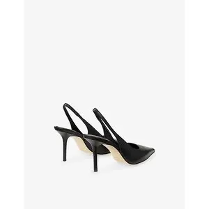 JIMMY CHOO Love Slingback 85 Leather Heels - Black