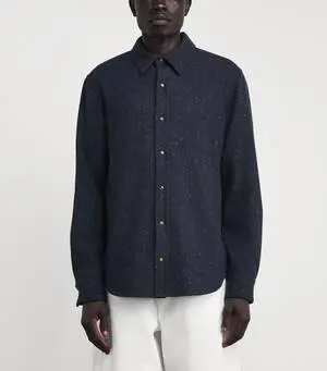 GOD'S TRUE CASHMERE Cashmere Twill Donegal Shirt