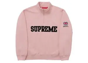 Supreme London Shop Flag Half Zip Pullover Light Pink - Peach