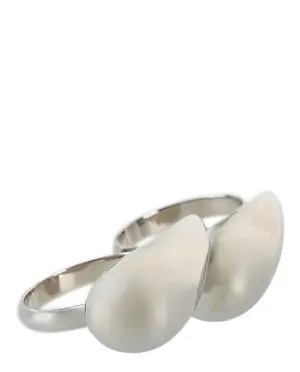 Givenchy G Tears Double Finger Ring - Silver