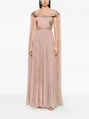 M.MARQUISE Off-shoulder Embellished Maxi Dress