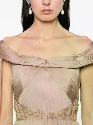 M.MARQUISE Off-shoulder Embellished Maxi Dress