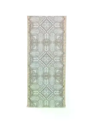 DELL'OGLIO Salina Paisley Scarf - Neutrals