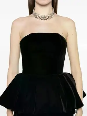 M.MARQUISE Maria Strapless Peplum Maxi Dress