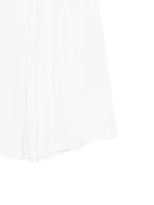 NUDE Elasticated Wide Leg Trousers - White