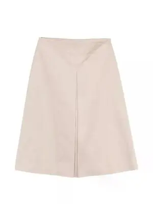 Alpha Studio Pleated A-line Midi Skirt - Neutrals