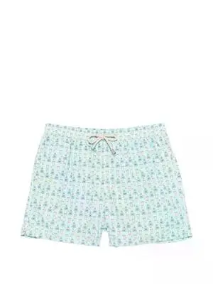 MC2 SAINT BARTH Printed Swim Shorts - Blue
