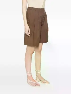 Alpha Studio Pleated Tailored Shorts