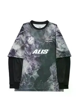 ALIS Layered Graphic Print Sweatshirt