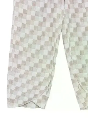 Emporio Armani Check Trousers - Neutrals