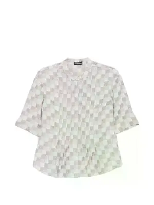 Emporio Armani Checked Short-sleeve Top
