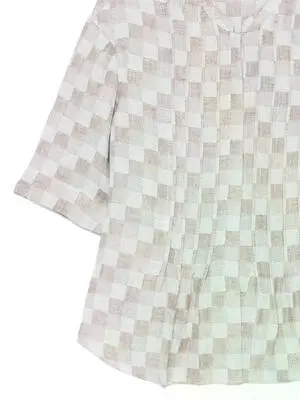 Emporio Armani Checked Short-sleeve Top
