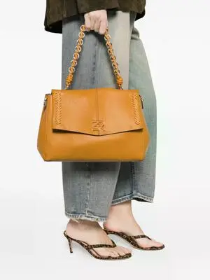 ERMANNO FIRENZE Braided-handle Leather Satchel - Neutrals