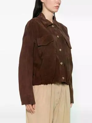 VICOLO Pocket Button Jacket - Brown