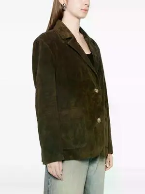 VICOLO Patch-pocket Single-breasted Jacket - Green
