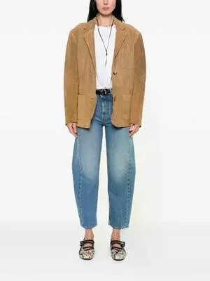 VICOLO Suede Blazer - Neutrals