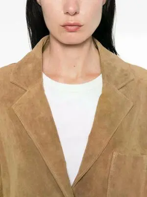 VICOLO Suede Blazer - Neutrals