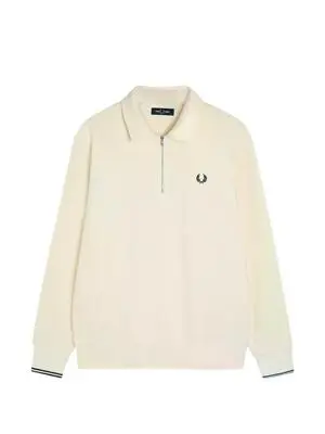 Fred Perry Long-sleeve Half-zip Sweatshirt - Neutrals