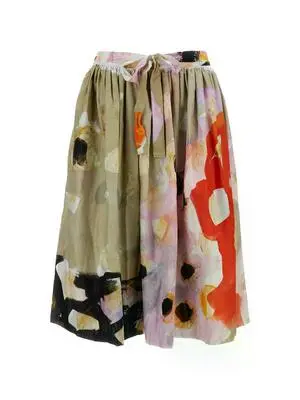 DANIELA GREGIS Floral-print Midi Skirt - Neutrals