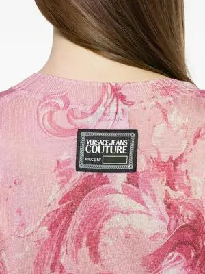Versace Patterned V-neck Top