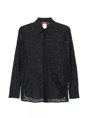 Max Mara Gala Long-sleeve Lace Shirt