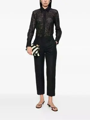 Max Mara Gala Long-sleeve Lace Shirt