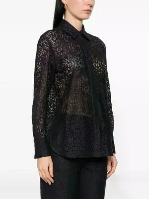 Max Mara Gala Long-sleeve Lace Shirt