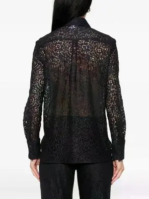 Max Mara Gala Long-sleeve Lace Shirt