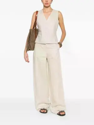 Max Mara Tapioca Palazzo Pants - Neutrals