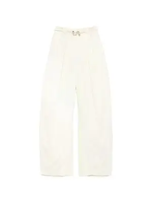 Sportmax Idoneo Belted Pleated Palazzo Pants - Neutrals