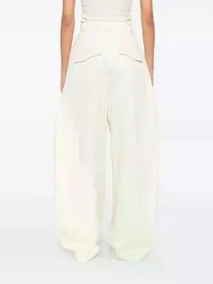 Sportmax Idoneo Belted Pleated Palazzo Pants - Neutrals