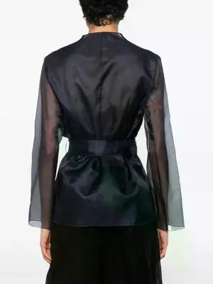 Antonelli Firenze Elia Tie-waist Fitted Jacket - Black
