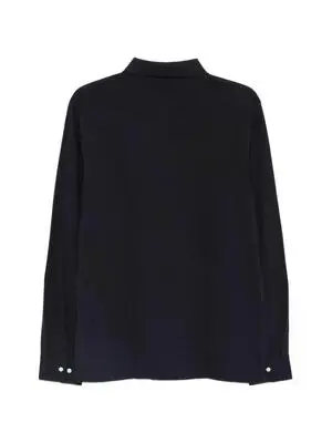 HACKETT Long-sleeve Embroidered Polo Shirt - Blue