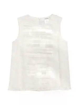 Max Mara Anika Fringed Top - Neutrals