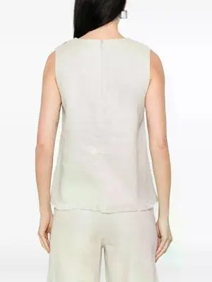 Max Mara Anika Fringed Top - Neutrals