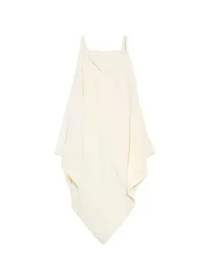 Balenciaga V-neck Blouse With Draping Panel - Neutrals