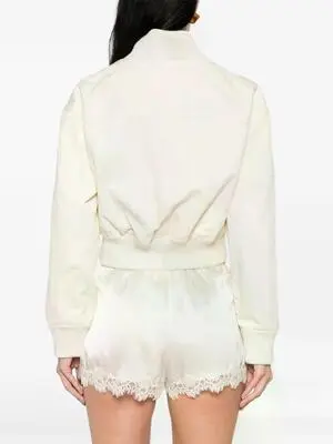 SELF-PORTRAIT Ribbed-trim Zip Bomber Jacket