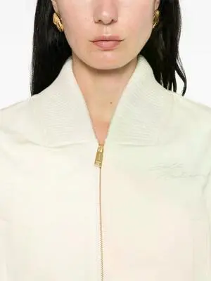 SELF-PORTRAIT Ribbed-trim Zip Bomber Jacket
