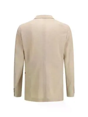 LARDINI Double-breasted Patch-pocket Blazer - Neutrals