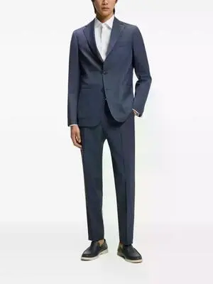 BOSS Elasticated-waistband Trousers - Blue