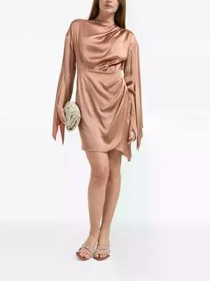 SEMICOUTURE Flare-sleeves Draped Mini Dress