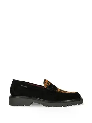 Paul Smith Bolzano Leopard-print Loafers - Black