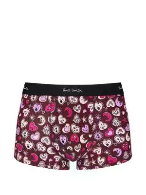 Paul Smith Moon Heart Print Boxers Brown